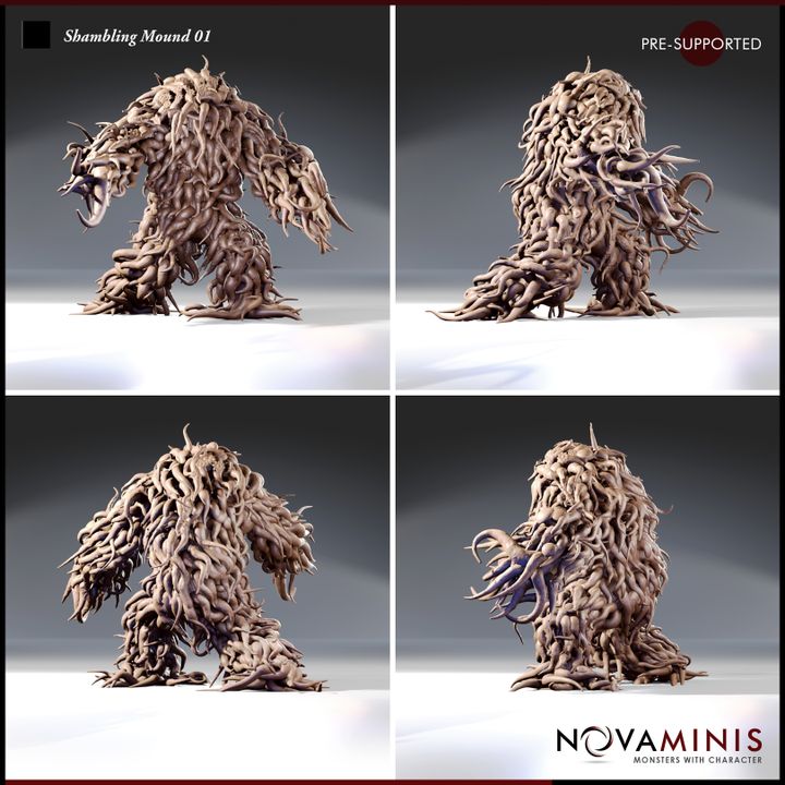 3D Printable Shambling Mound 01 by NovaMinis